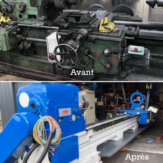 Modification et retrofit de machine : Tour parallèle de 9 mètres de ...